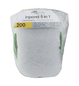 pennington aquagarden , pond filter for ponds , foam filter set , polymer wool filter pads , pond maintenance kit , suitable for inpond 5 in 1 200 gallon model, white, large (fit 200)