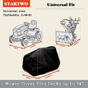 Lawn Mower Cover, Heavy Duty Waterproof Universal Fit Mower Cover, UV Protection Tractor Mower Cover, All Season/Weather Protection