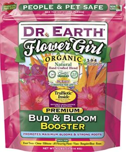 dr. earth gl61100518430 fertilizer & soil 707p organic 8 bud & bloom fertilizer in poly bag, 4-pound, 4 lb, natural