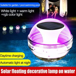 MIS1950s Floating Pool Lights, Solar Water Floating Light Outdoor Waterproof Night Light Home Garden Pool Floating Decorative Light for Swimming Pool, Beach, Garden Pond