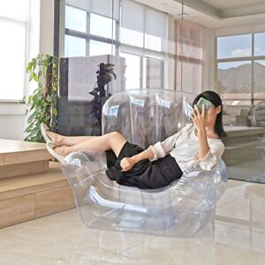 Clear Inflatable Chair for Game Room/Party/Livingroom/Bedroom/Swimming Pool,Transparent Couch Sofa for Lawn