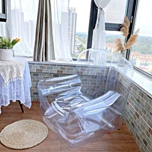 Clear Inflatable Chair for Game Room/Party/Livingroom/Bedroom/Swimming Pool,Transparent Couch Sofa for Lawn