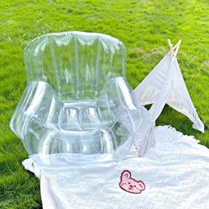 Clear Inflatable Chair for Game Room/Party/Livingroom/Bedroom/Swimming Pool,Transparent Couch Sofa for Lawn