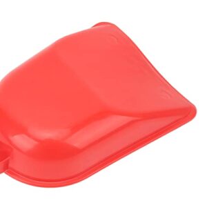 Plastic Feed Shovel PE Refrigerator Ice Mini Snow Scoop Garden Sand Shovel, Handle with Hook((Red))