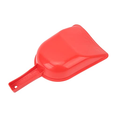 Plastic Feed Shovel PE Refrigerator Ice Mini Snow Scoop Garden Sand Shovel, Handle with Hook((Red))