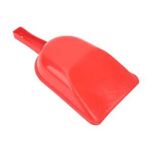 Plastic Feed Shovel PE Refrigerator Ice Mini Snow Scoop Garden Sand Shovel, Handle with Hook((Red))