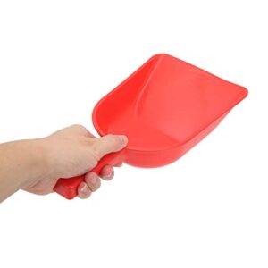 Plastic Feed Shovel PE Refrigerator Ice Mini Snow Scoop Garden Sand Shovel, Handle with Hook((Red))