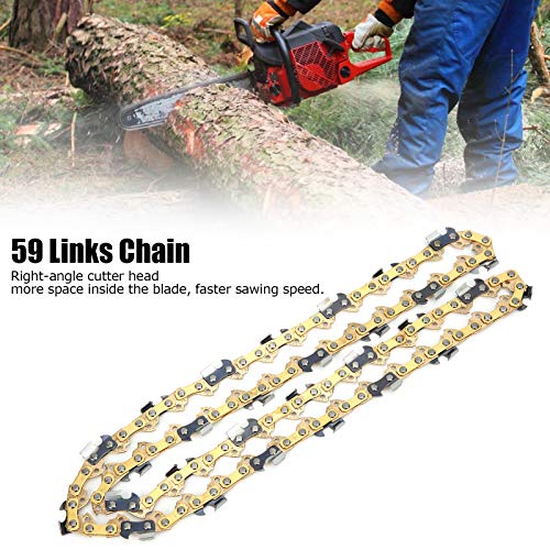 ViaGasaFamido 16 inch Chainsaw Chain 59 Drive Links 3/8 inch Spacing Chainsaw Blade High Toughness Carbide Chainsaw Replacement Accessories for Lawn Garden