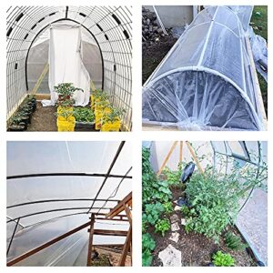 6 mil Greenhouse Plastic Film Sheeting Cover, 10' x 26' UV Resistant Polyethylene Film, 4 Year Green House Hoop Supply Farm Plastic Cover