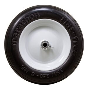 Marathon 3.50/2.50-8" Flat Free Tire on Wheel, 3" Hub, 5/8" Bearings