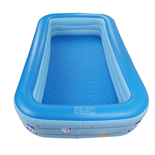 Inflatable Swimming Pool, Full Sized Thickened Blow Up Inflatable Pool for Kids and Adults, Toddlers, Outdoor, Garden, Backyard, 118.11x68.90x21.65inch