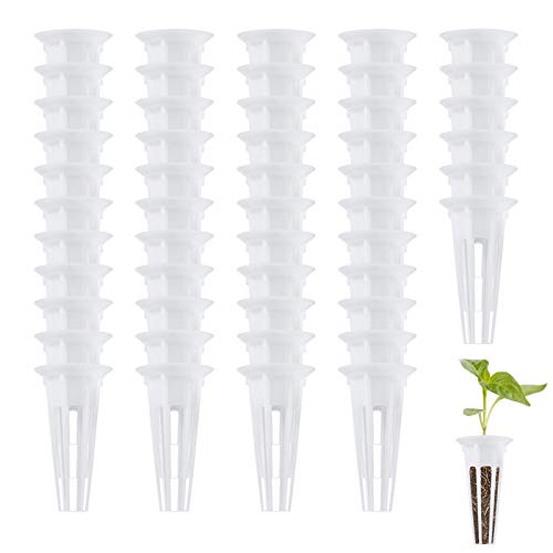 Alphatool 50pcs Grow Basket Replacement- Seed Plant Pod Basket Compatible with Grow Sponge, Plant Growing Containers Plant Pods for Herb Cilantro Lettuce Hydroponic Growing System