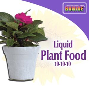 bonide houseplant liquid plant food 10-10-10, 8 oz concentrated fertilizer for indoors, use every time you water