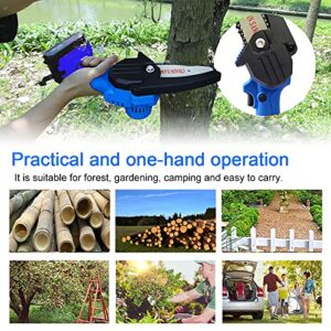 4 Inch Electric Power Chain Saw Cordless 24V Wood Saw for Farming Tree Limbs, Garden Pruning, Bonsai Trunk, and Firewood