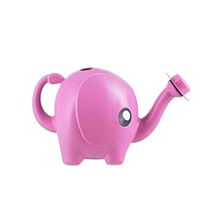 pot watering bottle indoor outdoor children elephant 1l plastic watering can garden lawn gardening tools cute cartoon water bottle (color : rose red)