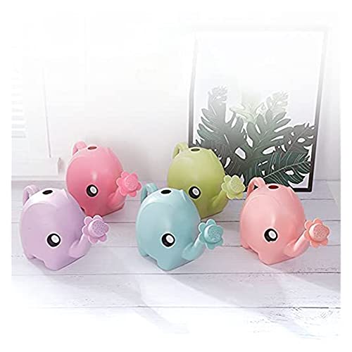 Pot Watering Bottle Indoor Outdoor Children Elephant 1L Plastic Watering Can Garden Lawn Gardening Tools Cute Cartoon Water Bottle (Color : Rose Red)