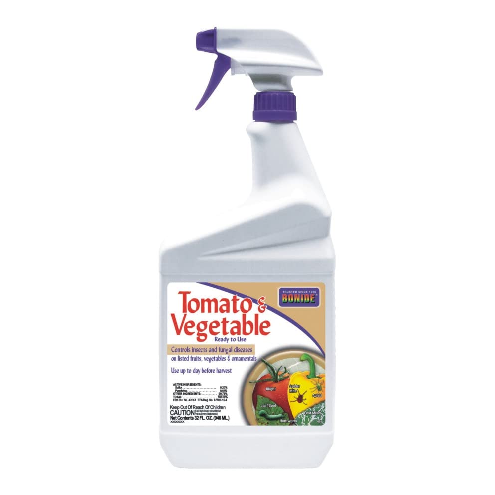 Bonide Captain Jack's Tomato & Vegetable Spray, 32 oz Ready-to-Use Spray, Insect & Disease Control for Organic Gardening