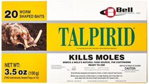 bell laboratories talpirid 7150 mole bait worms, 20 count