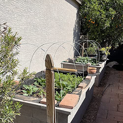 Greenhouse Hoops Planting Tunnel 6X6.7ft with 24 Garden Clips,Fiberglass Support Hoops Frame for Plant Covers Freeze Protection Net ,Plant Support ,Raised Beds