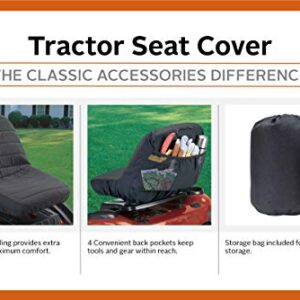 Classic Accessories Deluxe Riding Lawn Mower Seat Cover, Large