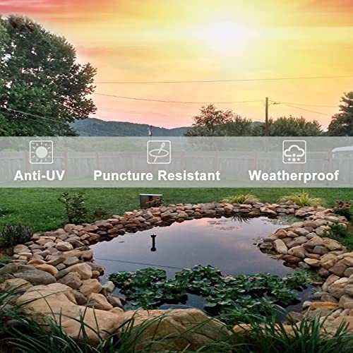 UYGALAXY 7X10 Feet Pond Liner Pond Skins - 20 Mil LDPE - Black Small Outdoor Pond Liner for Fish koi Ponds Streams,Fountains,Garden Backyard Waterfall