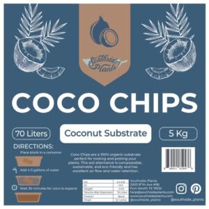 Southside Plants Coco Chip Medium Coconut Substrate for Garden Potting Soil - 100% Organic & Eco-Friendly 11 lb Brick for Indoor & Outdoor Flowers Plants Growth – 5 Kg