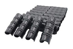 alphami 20pcs black 25mm snap-on clips garden construction pipe clips farm plastic clips greenhouse film clips