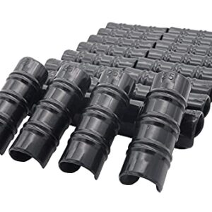 Alphami 20pcs Black 25mm Snap-on Clips Garden Construction Pipe Clips Farm Plastic Clips Greenhouse Film Clips