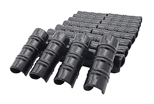 Alphami 20pcs Black 25mm Snap-on Clips Garden Construction Pipe Clips Farm Plastic Clips Greenhouse Film Clips