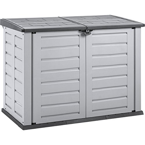 Rimax 10004 Garden Storage Shed, Medium, Grey/Black