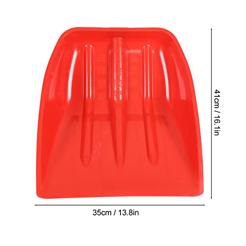 Kadimendium Plastic Garden Shovel, Red Easy to Install Snow Shovel for Rubbish for Fallen Leaves(41 X 35cm / 16.1 X 13.8in)