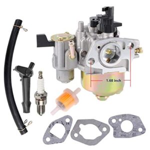 212cc carburetor carb for harbor freight predator 212cc r210 6.5hp 7hp ohv horizontal engine replace models 68121 69727 68120 69730 carb with spark plug kit-by dfuerdivn