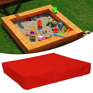 Pool Supplies, Pool Protective Cover, Breathable Waterproof Cover Backyard Sand Pits Outdoor for Garden(red, 120*120*20cm)