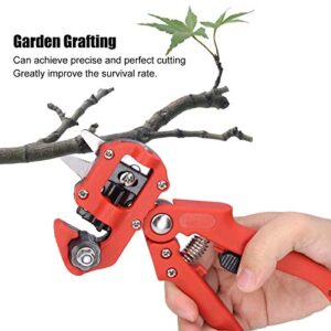 Tree Grafting with a Storage Bag ABS Material Graft Cutting Scissors Garden Grafting Tool Set More Effective for Removing Useless Leaves Branches and Stems(red)