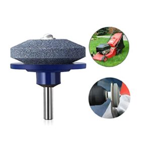 Eaarliyam Lawnmower Blade Sharpener, 1Pc (Bule) Garden Lawn Mower Grinder Wheel Stone Sharpener, for Power Drill Hand Drill Drill Repair Kit