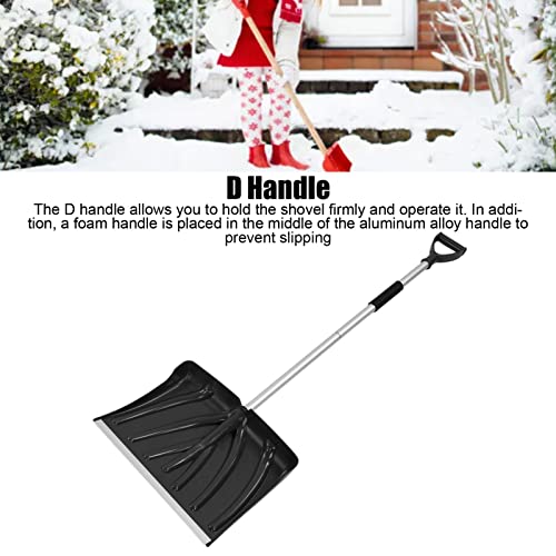 Snow Shovel, Portable Snow Shovel for Driveway Detachable Snow Pusher Aluminium Alloy Lightweight Snowmobile Shovel for Car Outdoor Camping and Garden