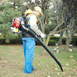 HomVent Gas Leaf Blower, 52CC 2-Cycle Engine Backpack Blower Powerful 530 CFM Commercial Blower for Lawn Garden Blowing Leaves Snow Debris and Dust