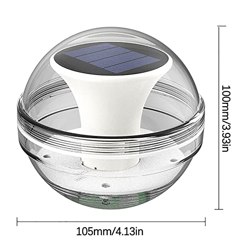 Floating Pool Light, Solar Powered Lamp, Outdoor Landscape Lighting Ball Lights for Swimming Pool Garden Patio Lawn (Clear)