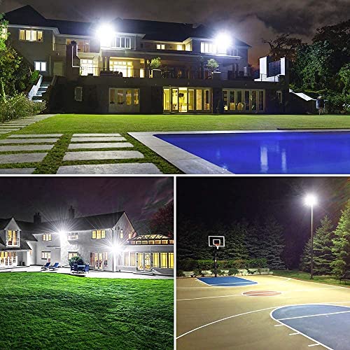 XYCN 200W LED Flood Light 2 Pack, 22500lm Super Bright Security Lights, IP66 Waterproof Outdoor Flood Light, 5000K Daylight White Floodlight for Yard, Garden,Basketball Court, Arena