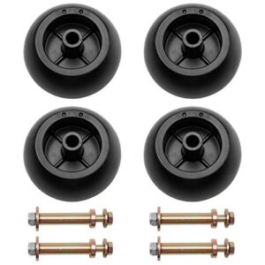 mower anti scalp deck wheel kit set of 4 replacement for bad boy 022-5234-98 exmark 103-4051 103-7263 & many bore 5/8″ wheel size