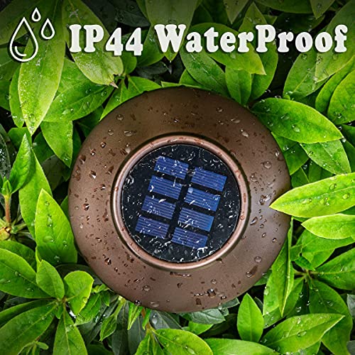 Solpex Solar Pathway Lights Outdoor,6 Pack Solar Garden Lights, Bronze Finshed, Waterproof Solar Walkway Lights Outdoor Lawn, Patio, Yard, Garden, Pathway, Walkway and Driveway.…