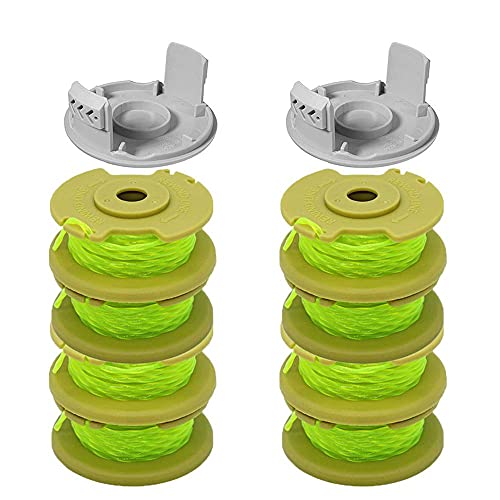 AC80RL3 Replacement Spool Line Compatible with 18v, 24v, 40v Cordless Trimmers,Weed Eater String Autofeed Replacement Spools Line (8Spool,2Cap)