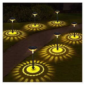 feelight solar pathway lights, garden lights solar powered waterproof ip67, bright led solar outdoor landscape lighting solar pathway lights for walkway yard backyard lawn landscape decorative