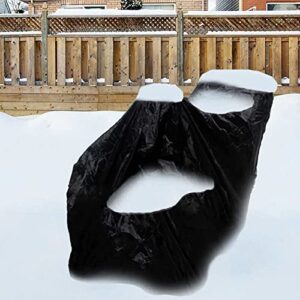 Couch Covers Set Snow Cover Protective Shovel Shield Snow Remover Wind Snow Cover Blower Patio Lawn & Garden Fall Sofa Cover (Black, One Size)