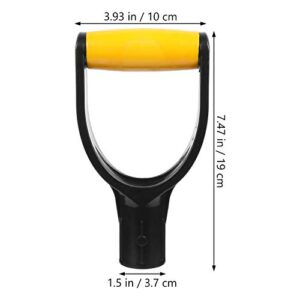 Hemoton Metal Cooking Spoon D Grip Shovel Handle 32mm Inner Diameter Plastic for Snow Shovel Digging Raking Tool Grip Pike Pole Garden Accessories Camping Accessories