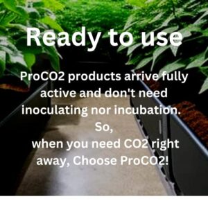 ProCO2 Mini Bucket - CO2 Generator - Ready to Use - Carbon Dioxide Boost for Indoor Grow Rooms and Tents - From Sprouting To Vegitative Growth Through Flowering - One Mini Bucket Covers up to an 2’x2’ Tent