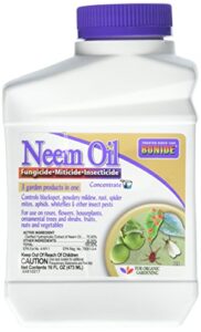 bonide 037321000242 neem oil fungicide miticide insecticide concentrate 16 fl. oz, 1 pt, multi