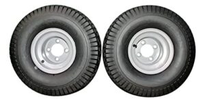 (set of 2) (atw-001) 20×10.00-8 tires & wheels 4 ply for lawn & garden mower (compatible with husqvarna)