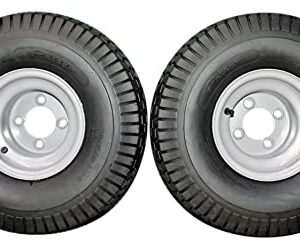 (Set of 2) (ATW-001) 20x10.00-8 Tires & Wheels 4 Ply for Lawn & Garden Mower (Compatible with Husqvarna)