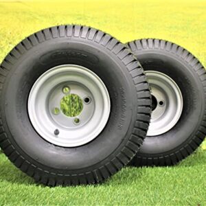 (Set of 2) (ATW-001) 20x10.00-8 Tires & Wheels 4 Ply for Lawn & Garden Mower (Compatible with Husqvarna)